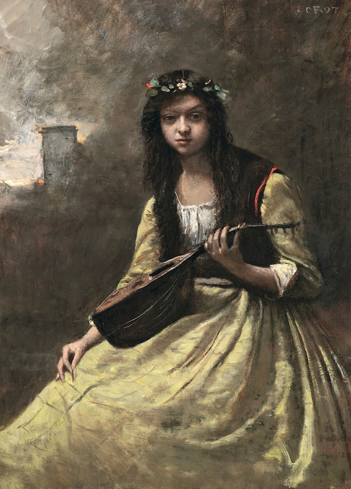 La Zingara by Jean-Baptiste-Camille Corot - Art Renewal Center